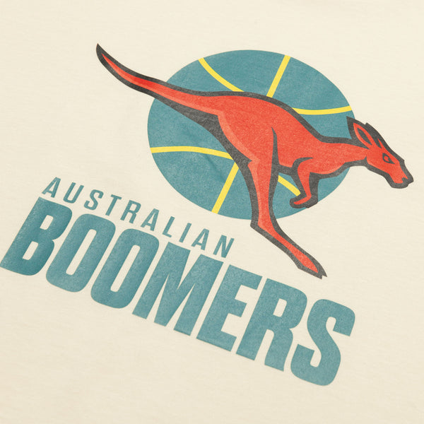 Australian Boomers Logo T-Shirt - Ecru - Throwback