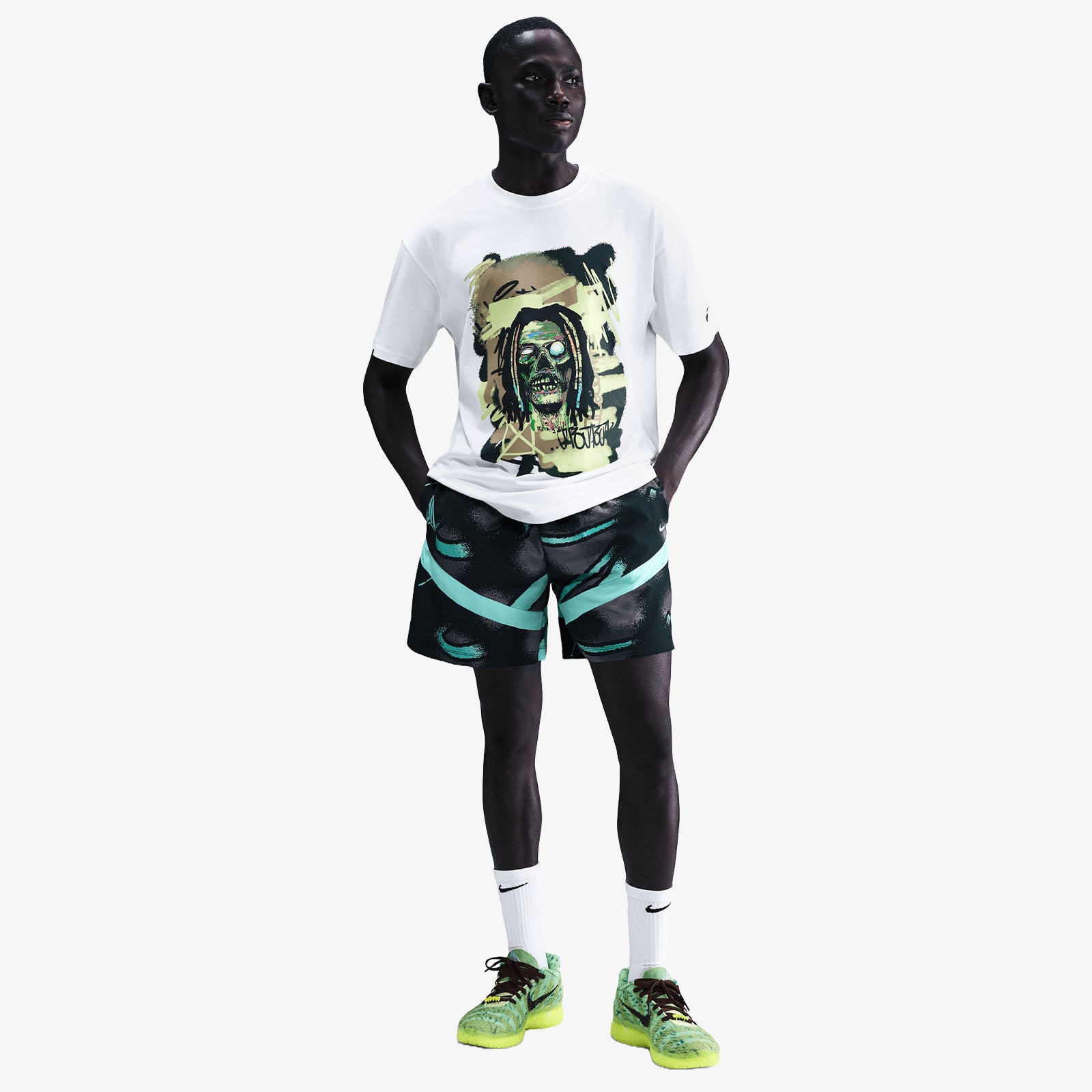 JA Men's Dri-FIT 15cm Icon Basketball Shorts - Bleached Turquoise ...