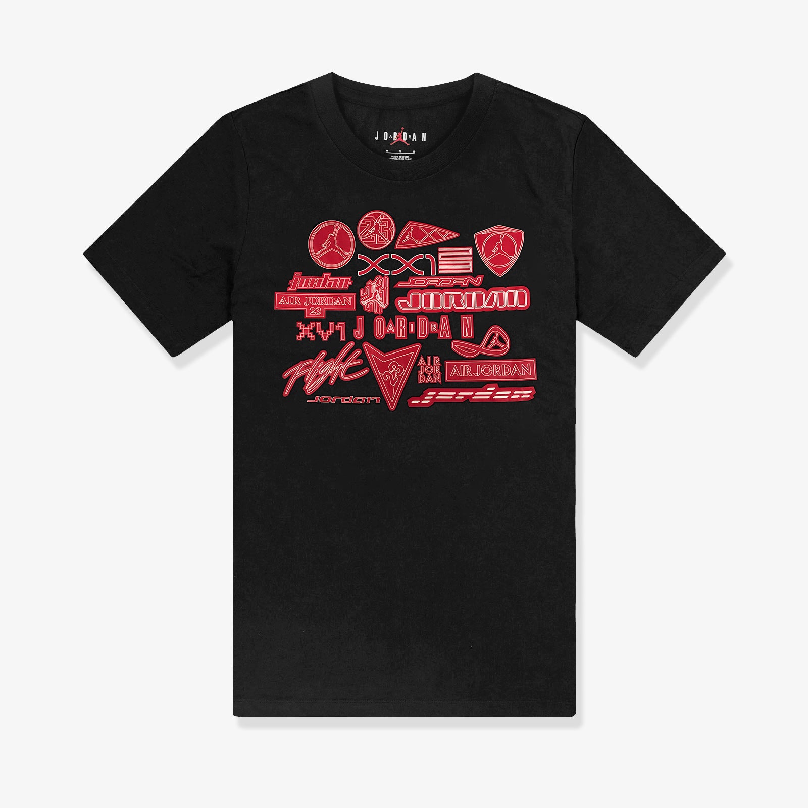 Jordan Logos Graphic T-Shirt - Black - Throwback