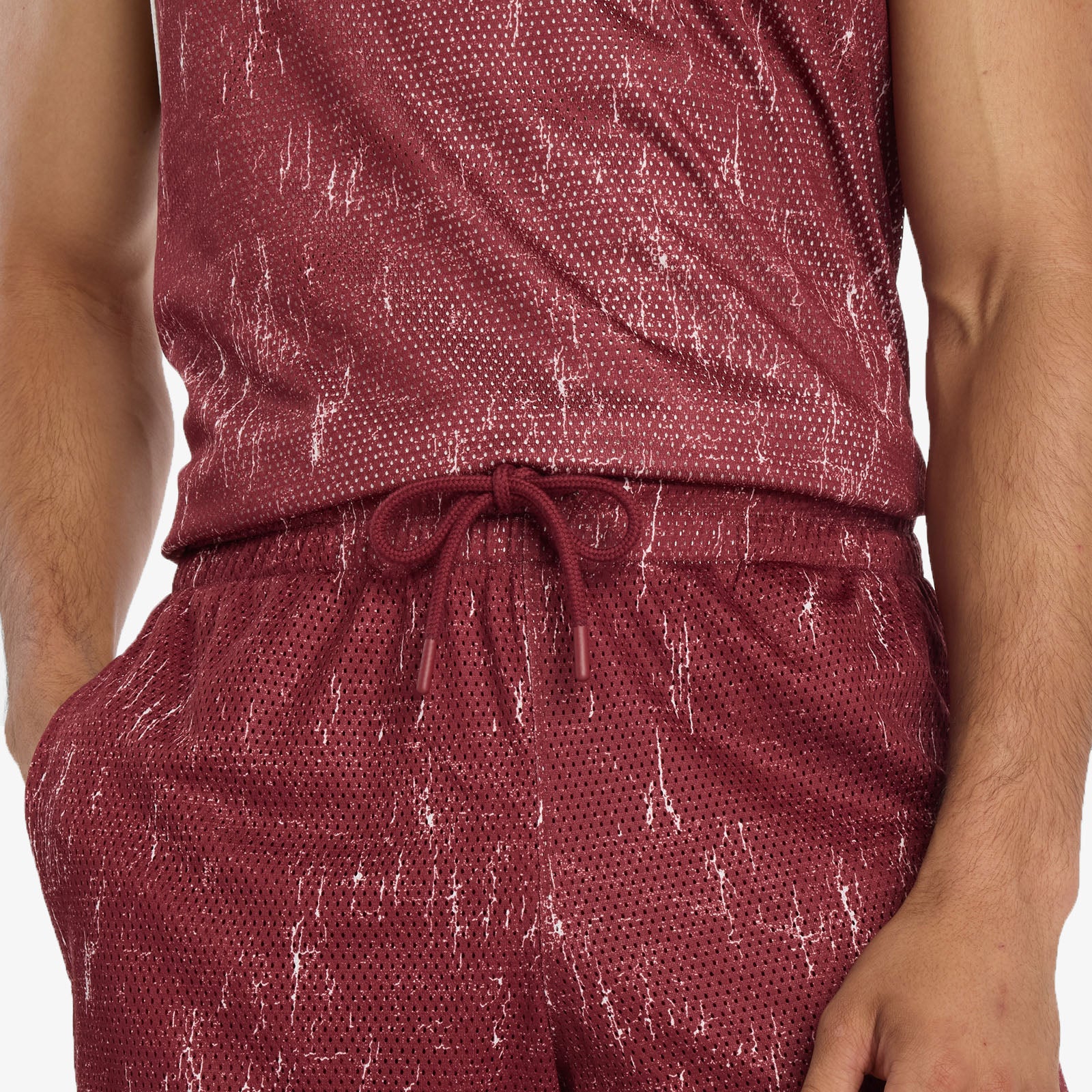 In-Game Printed 7" Mesh Shorts - Red – Throwback