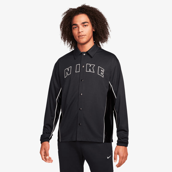 Button-Up Dri-FIT Jacket - Black - Throwback