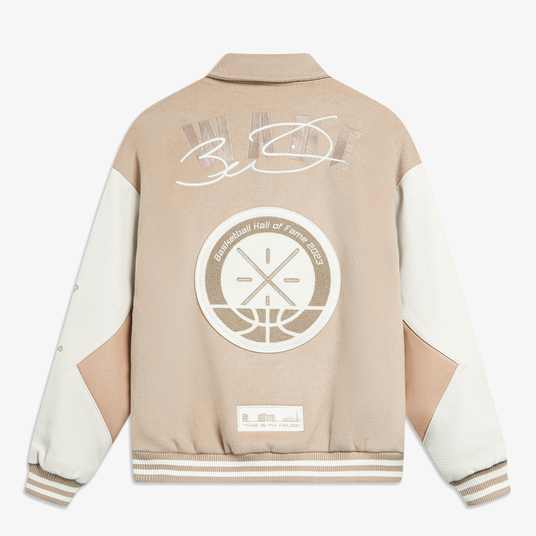 Wade Hall Of Fame Varsity Jacket - Brown/White – Throwback