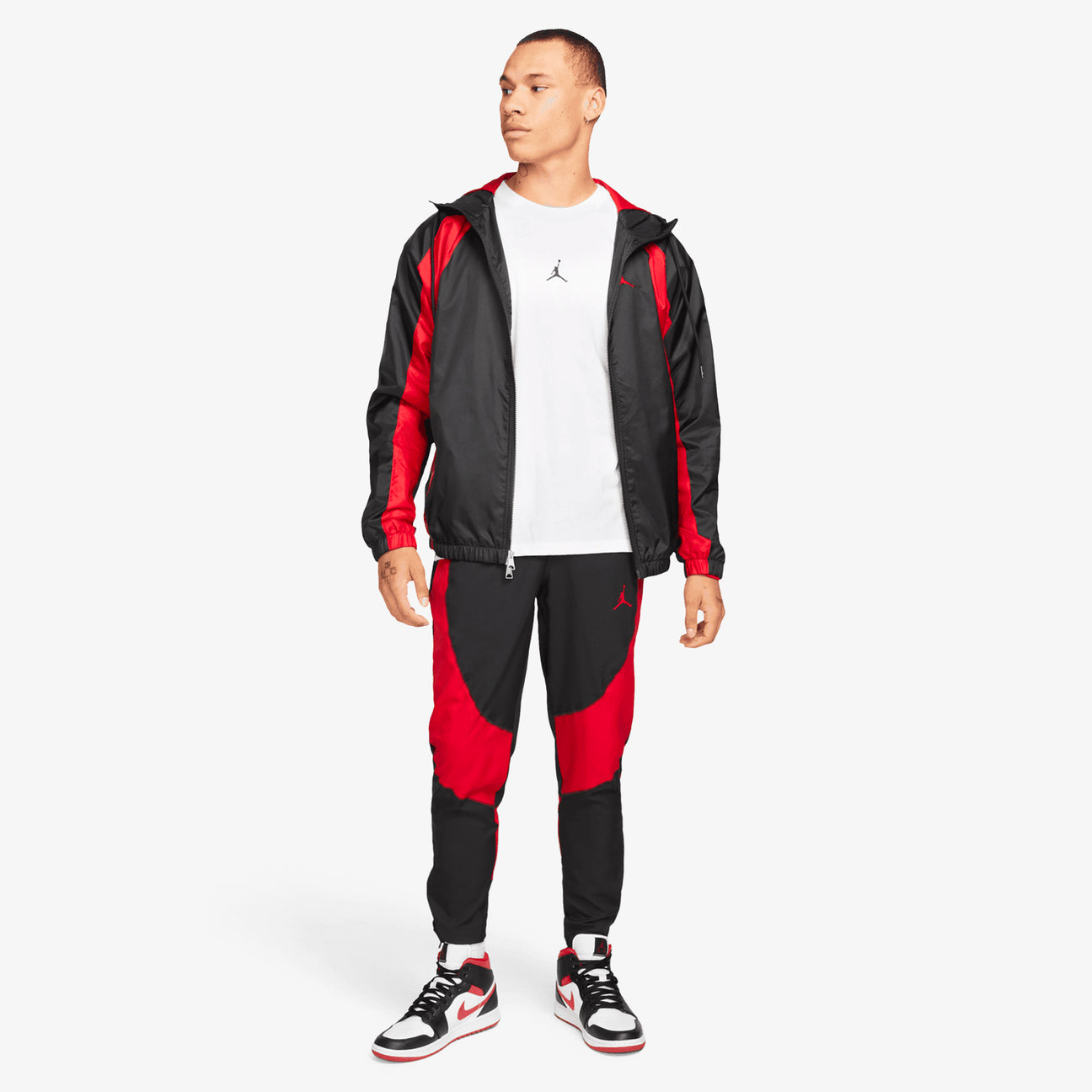 Jordan Essentials Woven Jacket - Black/Red – Throwback