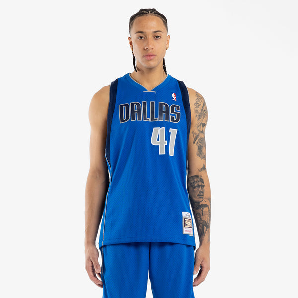 Dirk Nowitzki Dallas Mavericks 10-11 HWC Swingman Jersey - Blue - Throwback