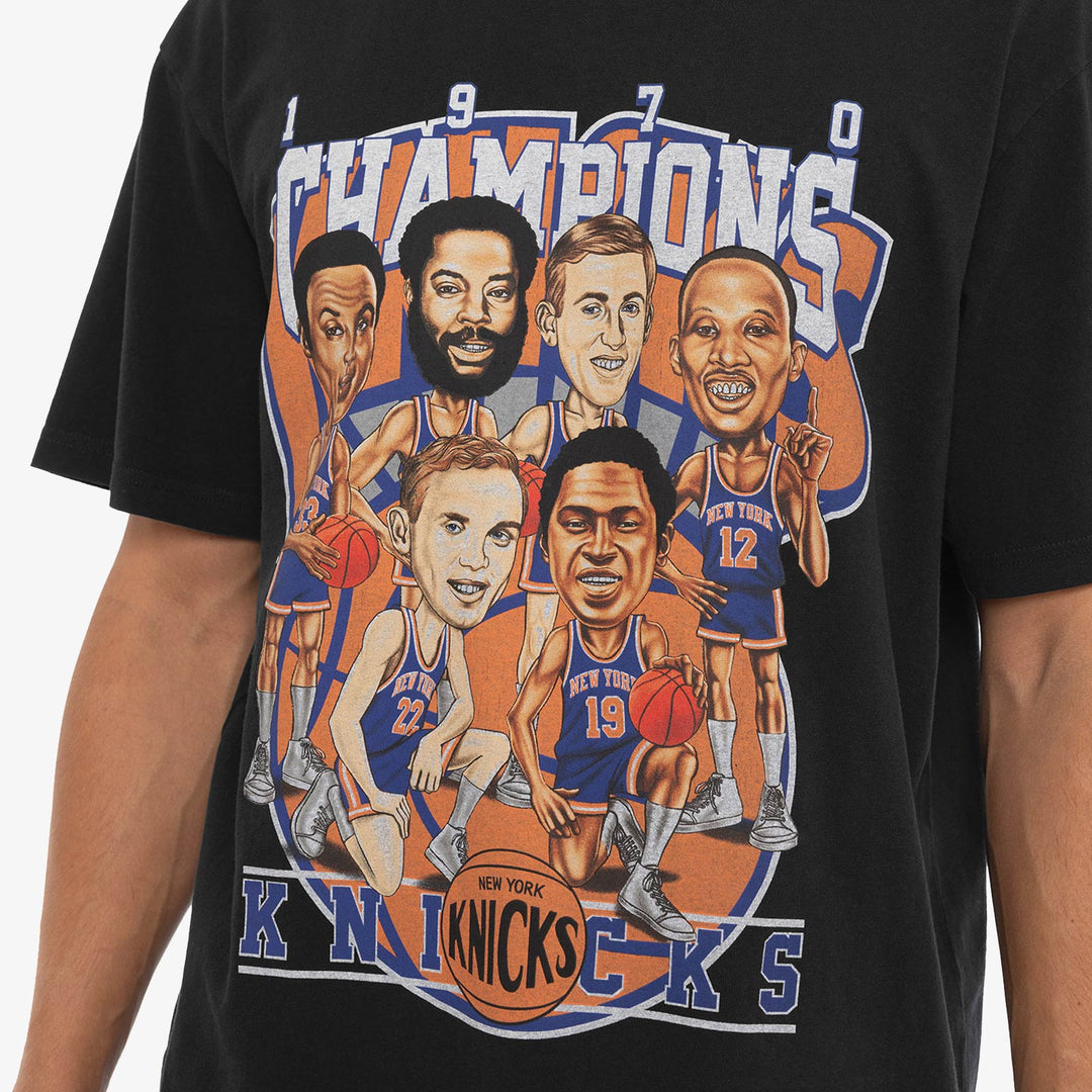 New York Knicks 1970 Champions Caricature Tee - Faded Black – Throwback